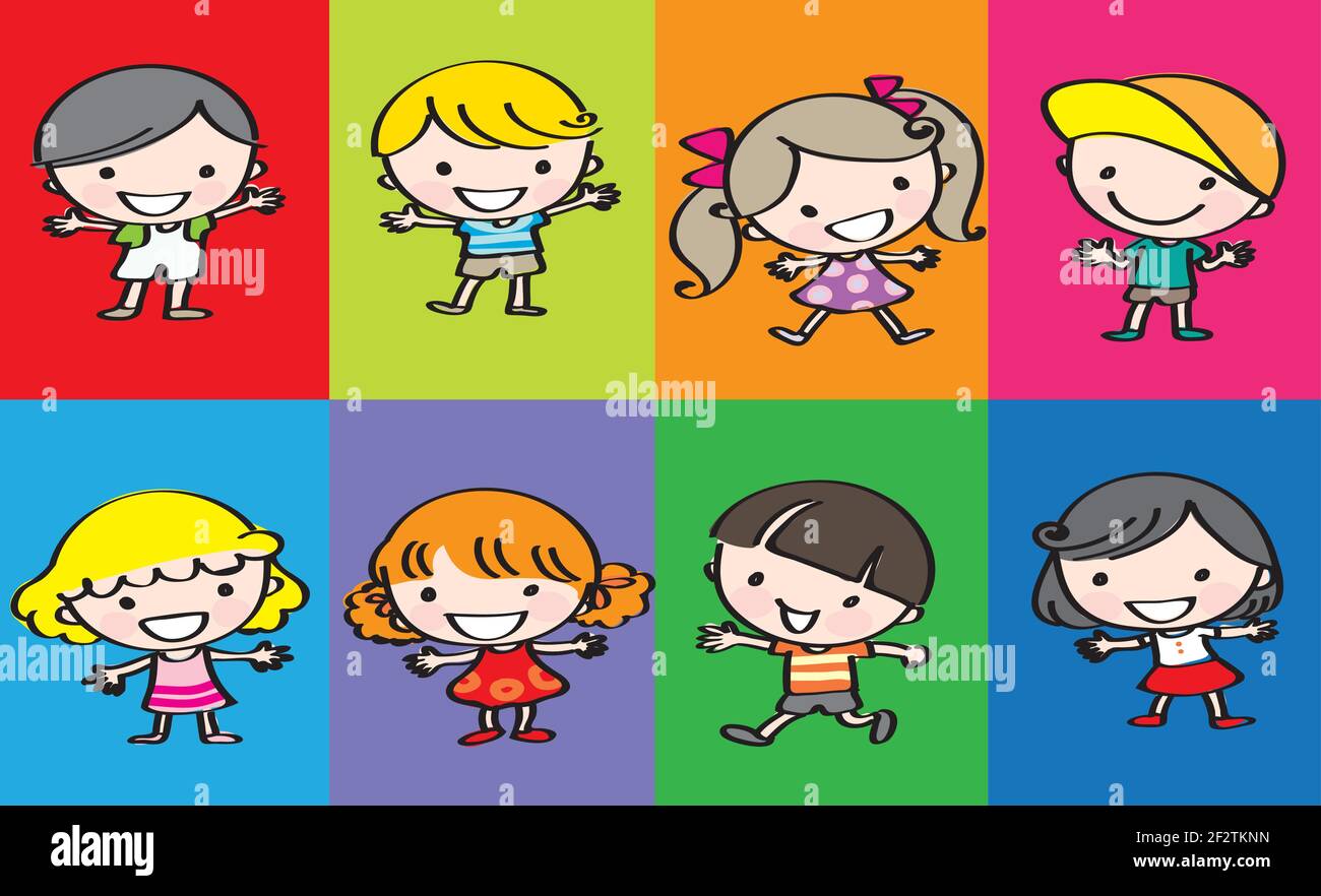 vector cartoon children background Stock Vector Image & Art - Alamy