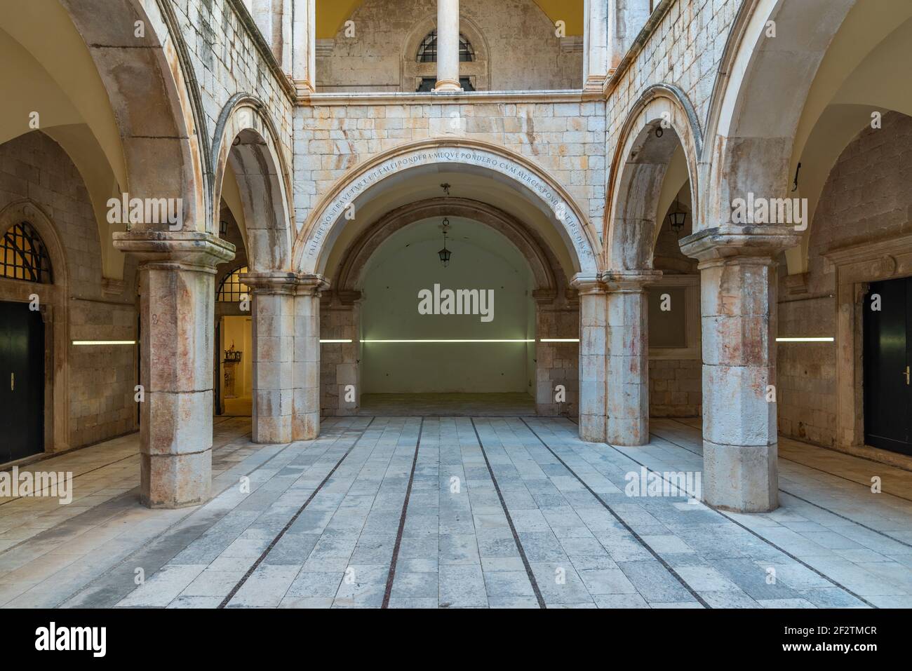 Inner courtyard of Sponza palace in Dubrovnik, Croatia Stock Photo - Alamy