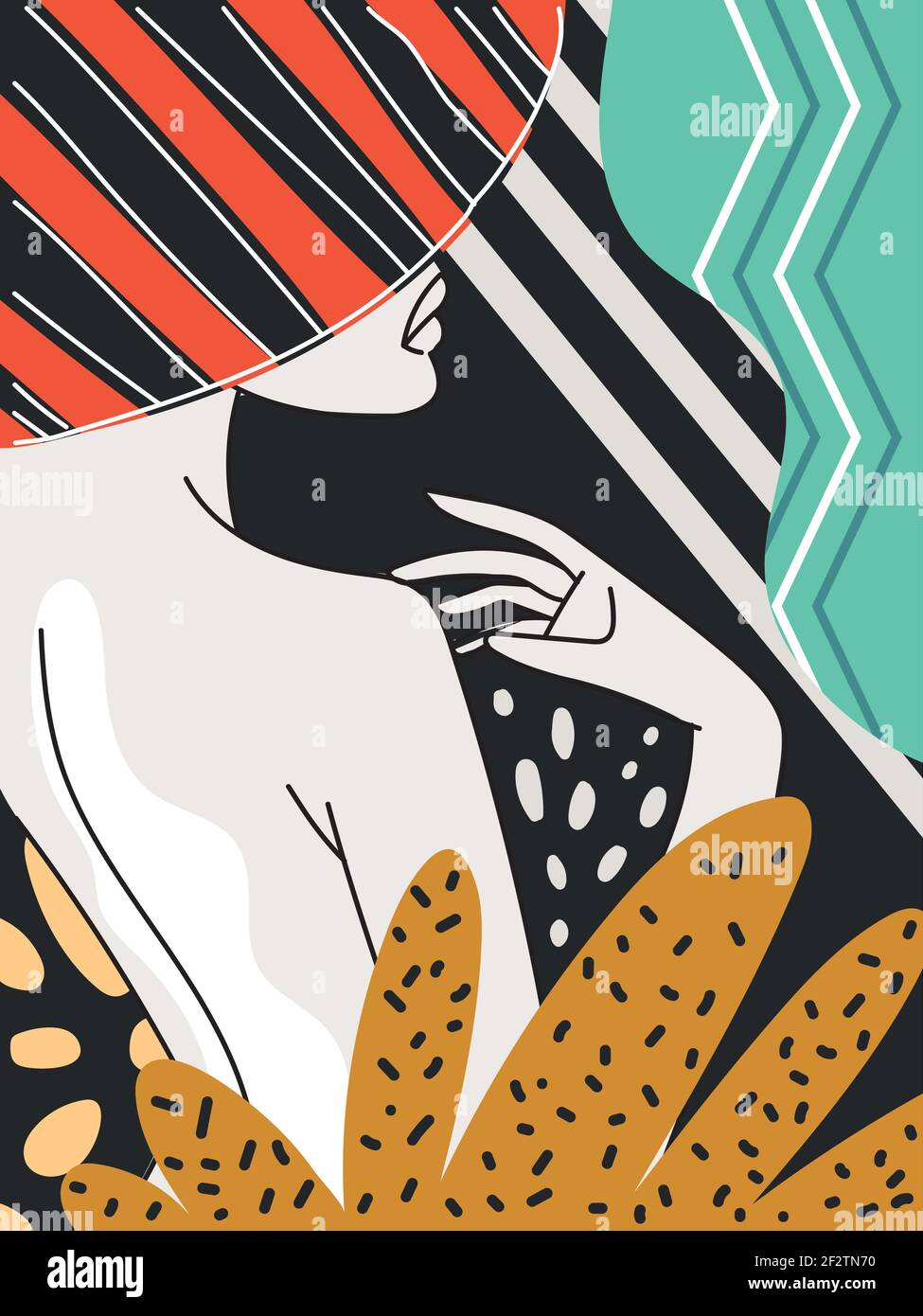 abstract female body contemporary minimalist Stock Vector Image & Art ...