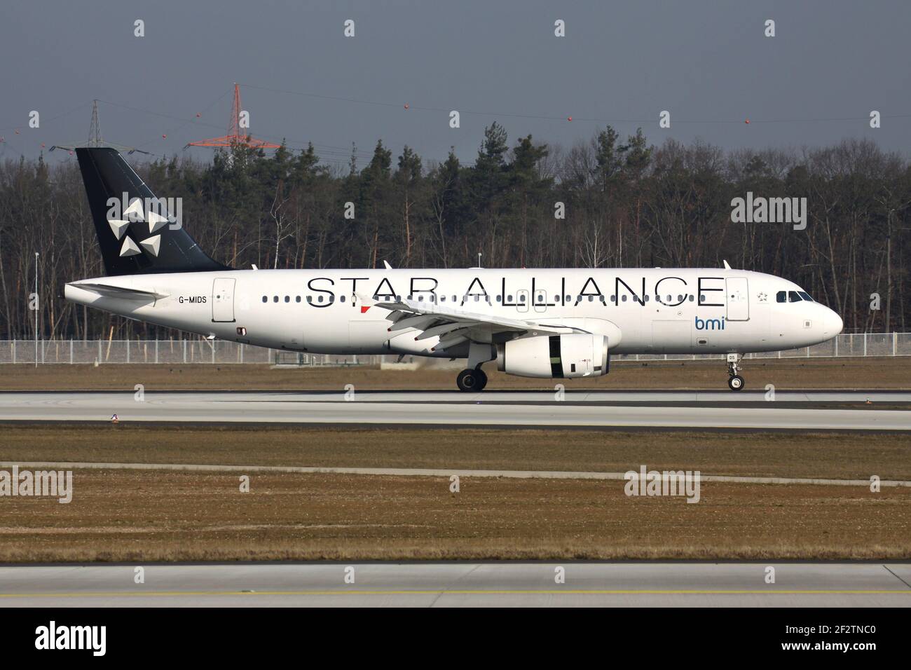 British bmi Airbus A 320-200 in Star Alliance livery with registration ...