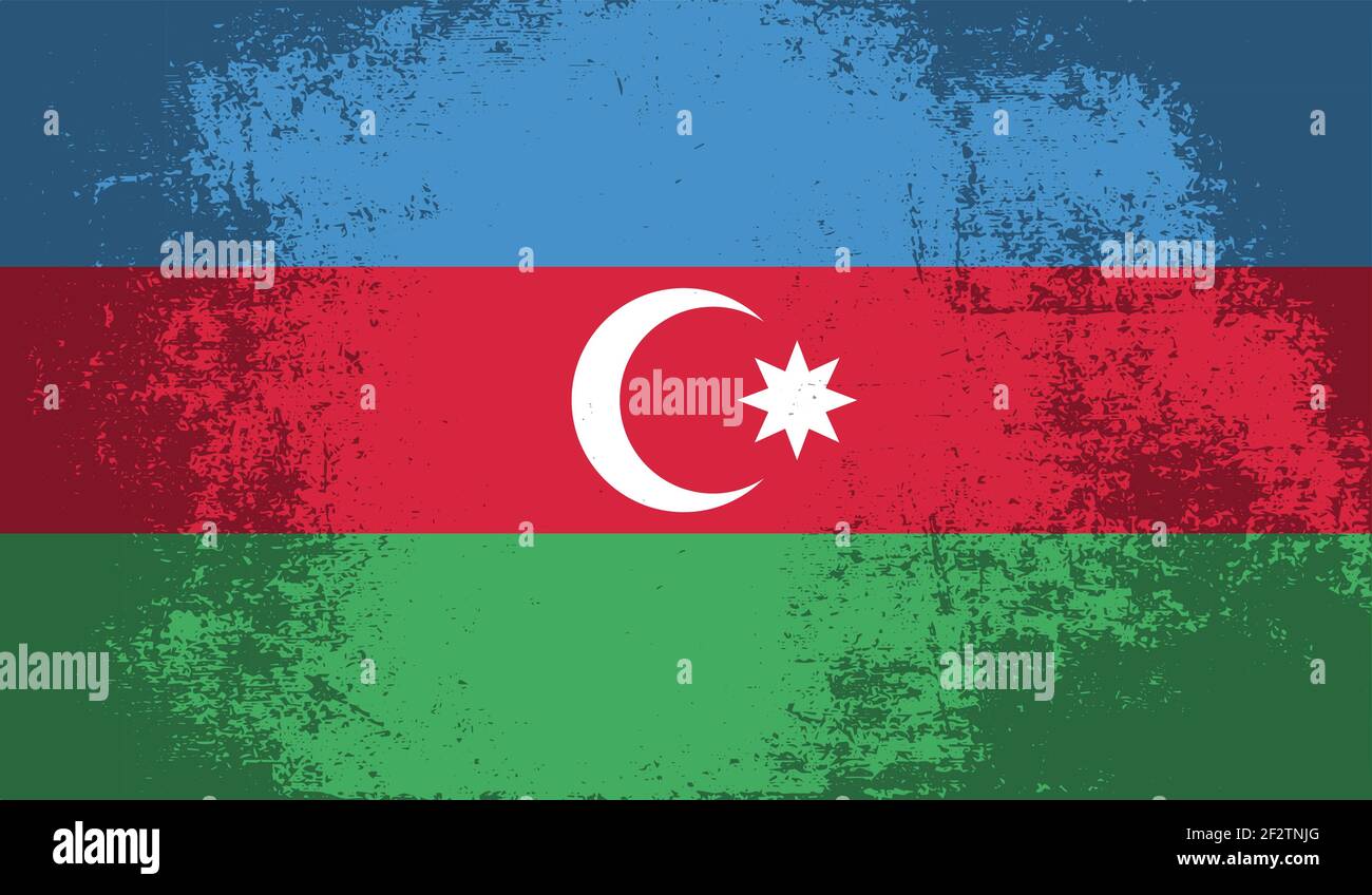 Azerbaijan flag with waving grunge texture. Vector background Stock Vector Image & Art - Alamy