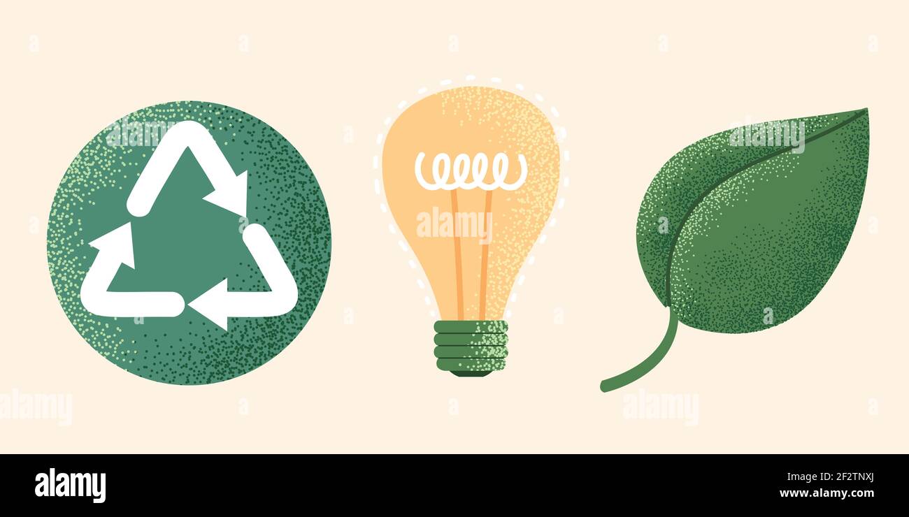 ecology sustainable energy recycle icons Stock Vector Image & Art - Alamy