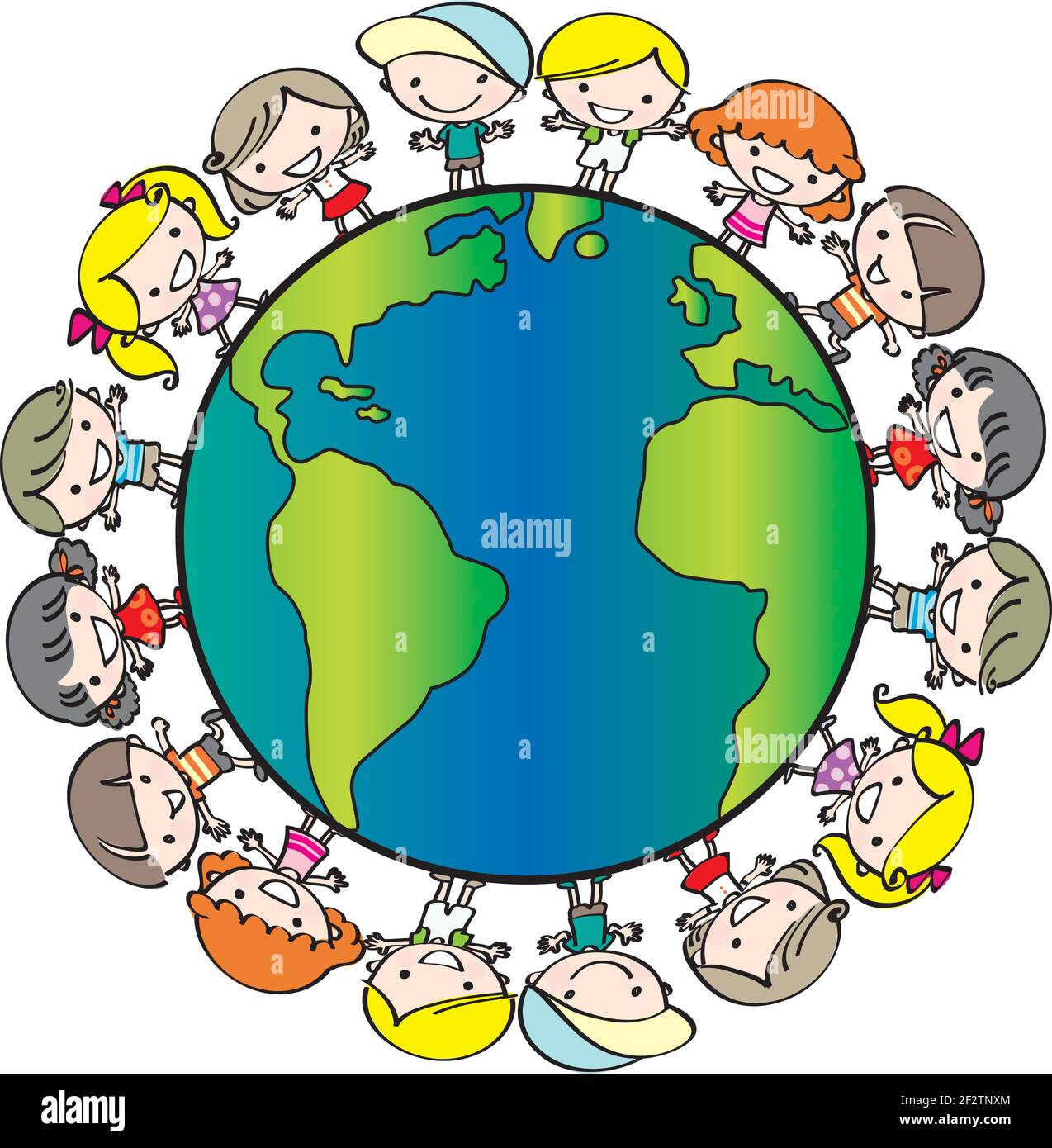 children on earth Stock Vector Image & Art - Alamy