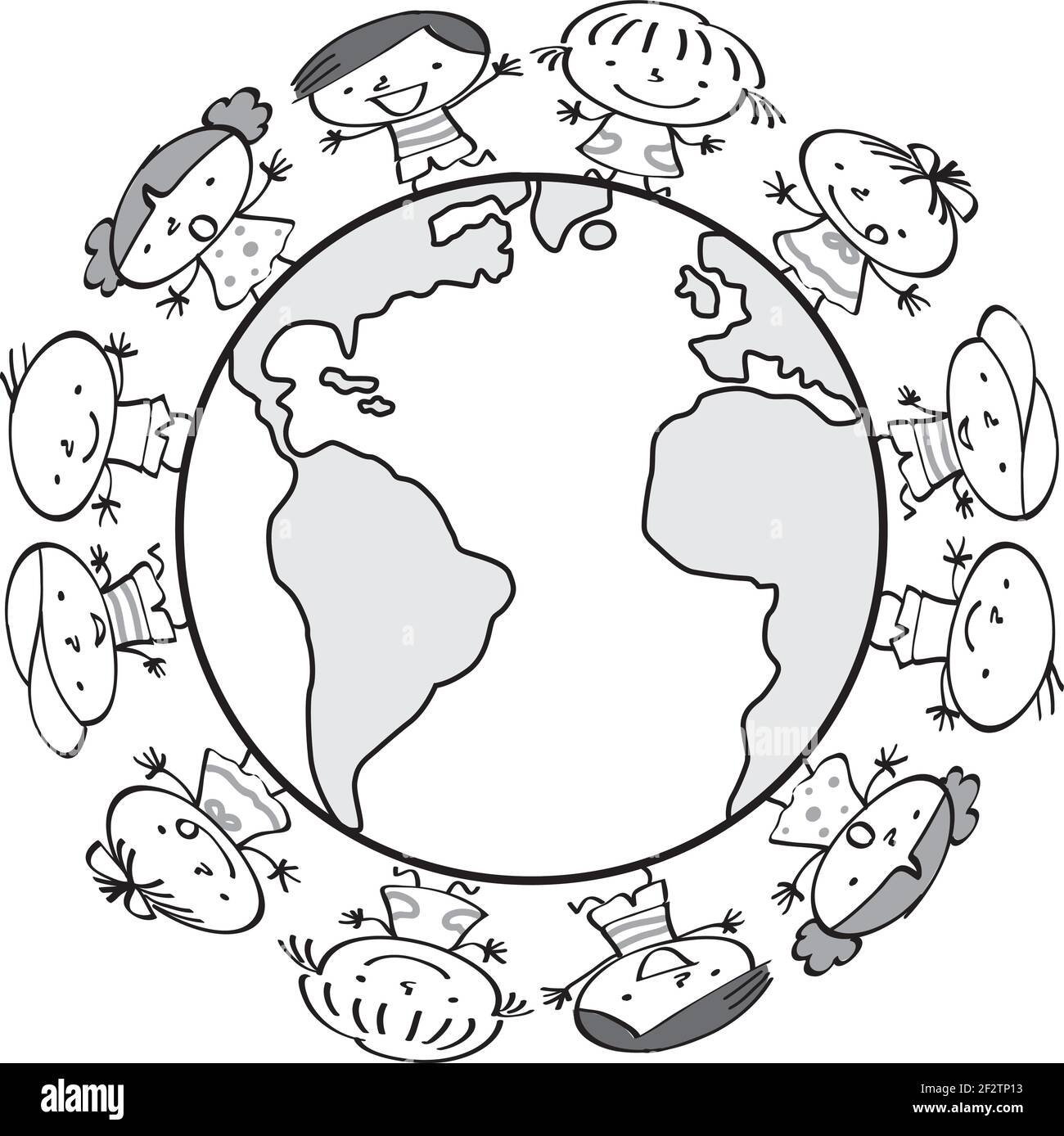 children on earth Stock Vector Image & Art - Alamy