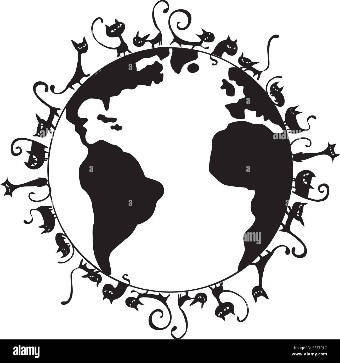 cats on earth Stock Vector Image & Art - Alamy