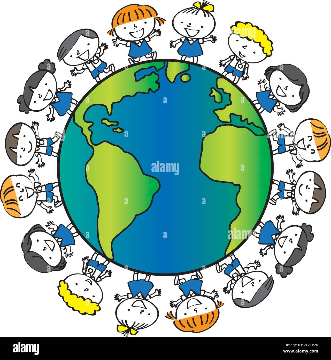 children on earth Stock Vector Image & Art - Alamy