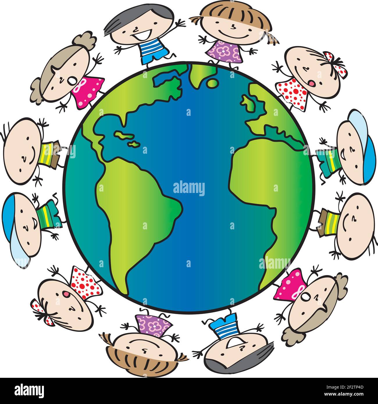 children on earth Stock Vector Image & Art - Alamy