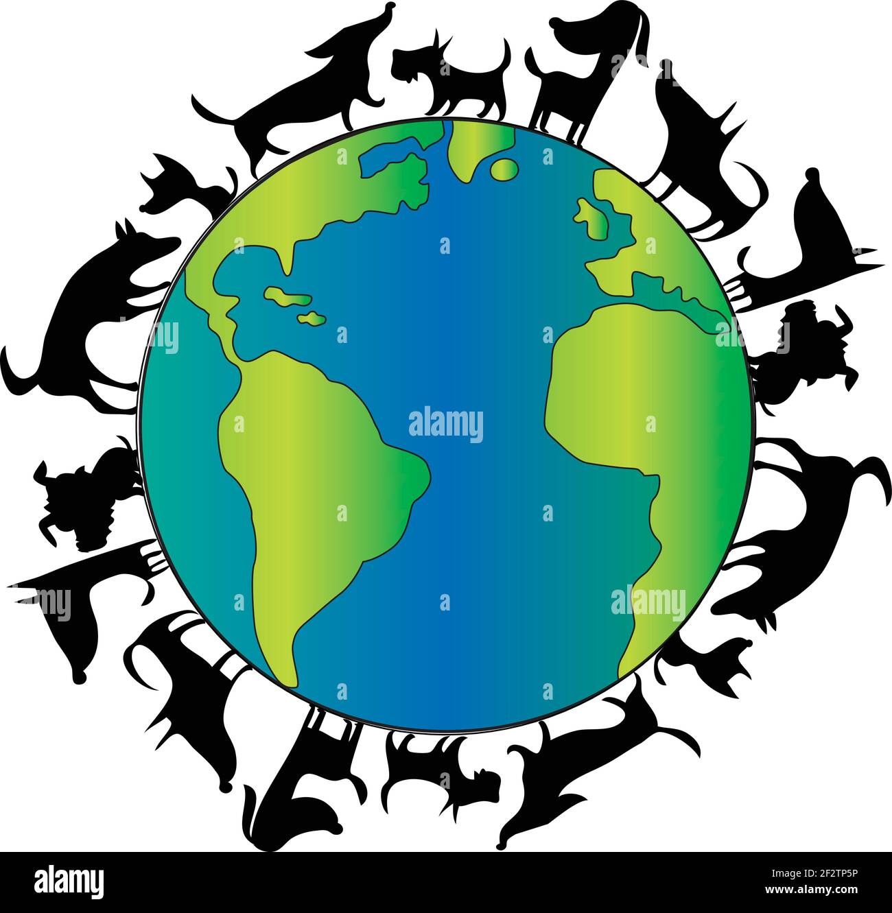 dog on earth Stock Vector Image & Art - Alamy
