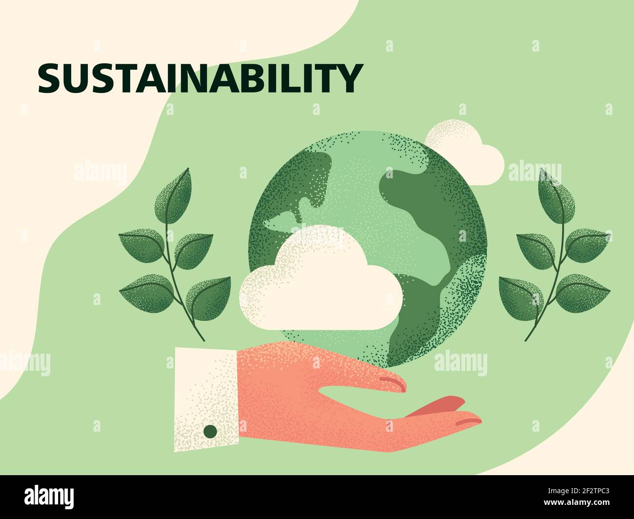 sustainability world ecology environment cartoon Stock Vector Image ...