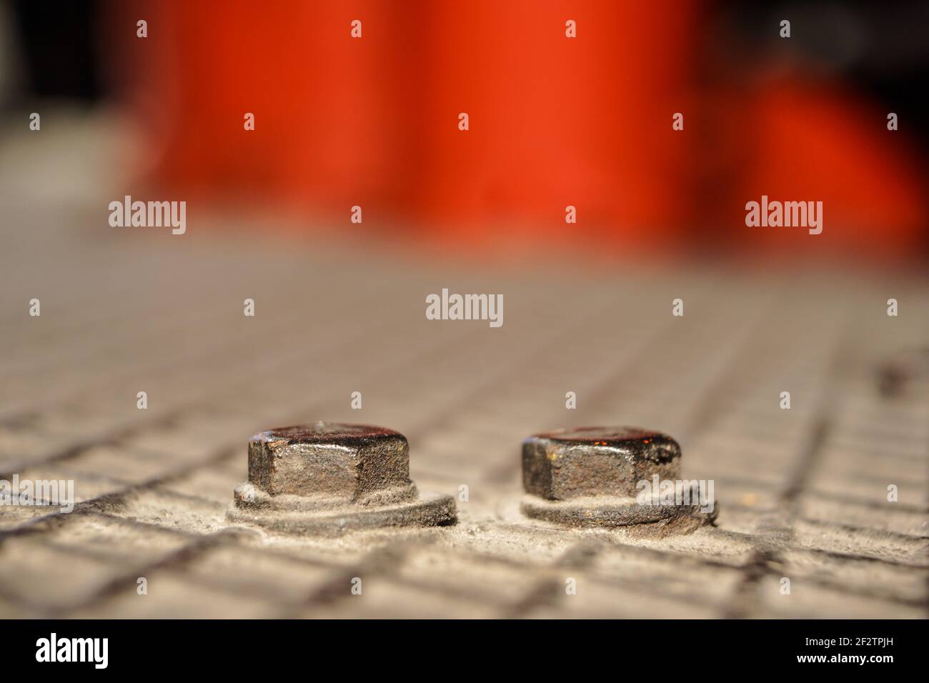 Nut and bolt close up with shallow Dof Stock Photo - Alamy