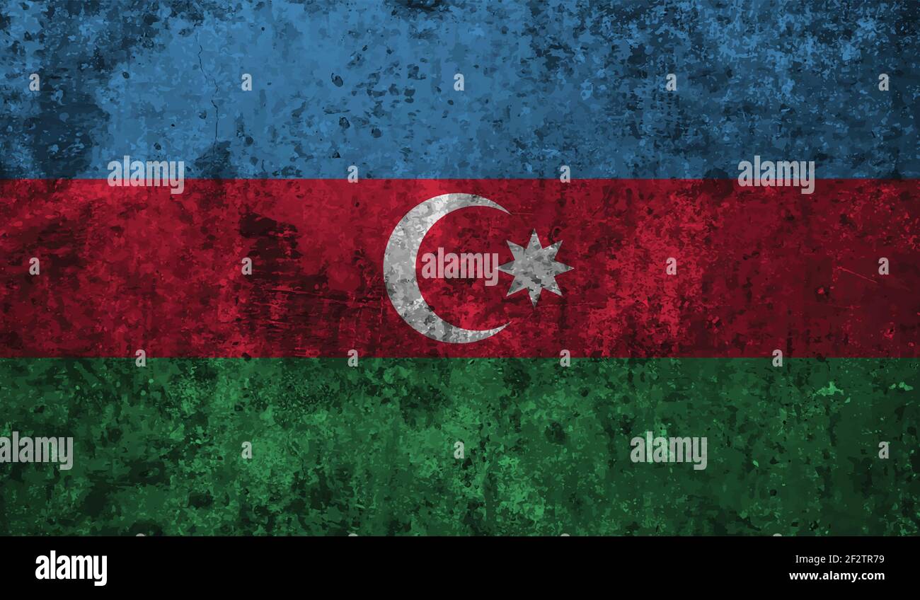 Azerbaijan flag with waving grunge texture. Vector background Stock Vector Image & Art - Alamy