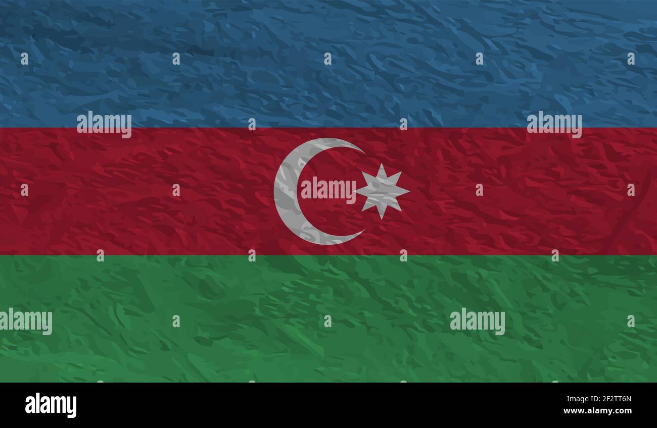 Azerbaijan flag with waving grunge texture. Vector background Stock Vector Image & Art - Alamy