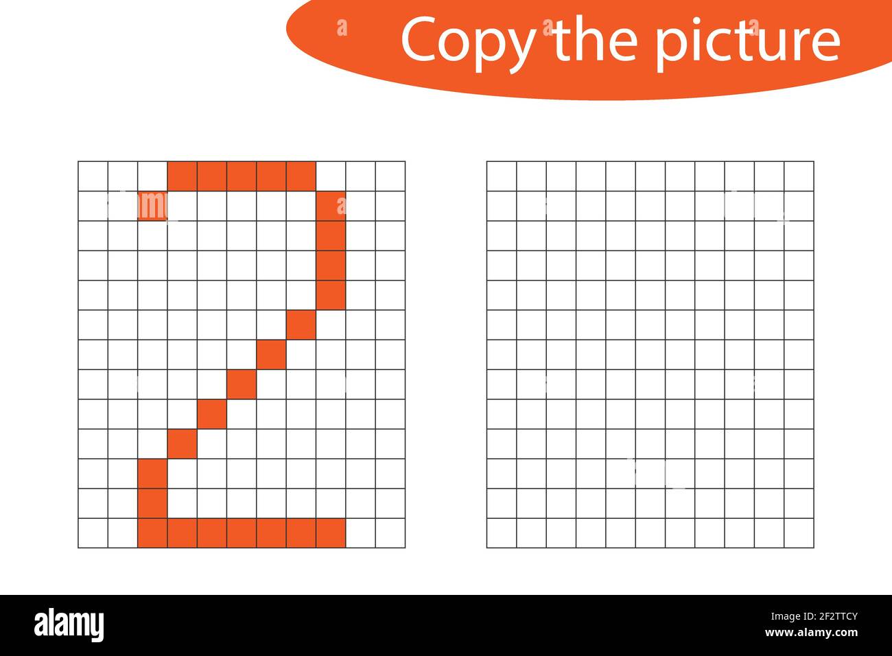 Copy the picture, pixel art, number 2 cartoon, drawing skills training ...