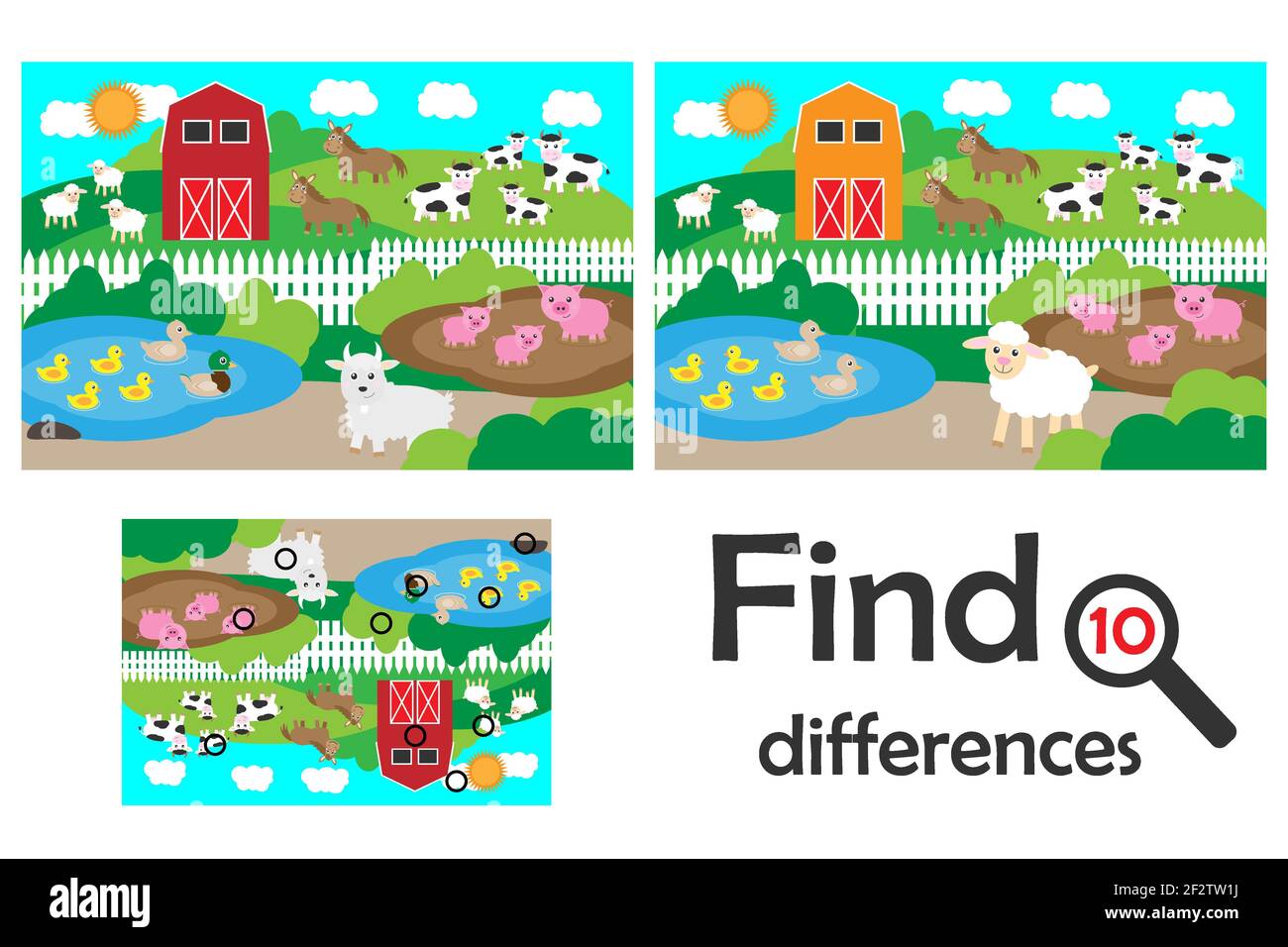 Spot The Difference For Kids Animals