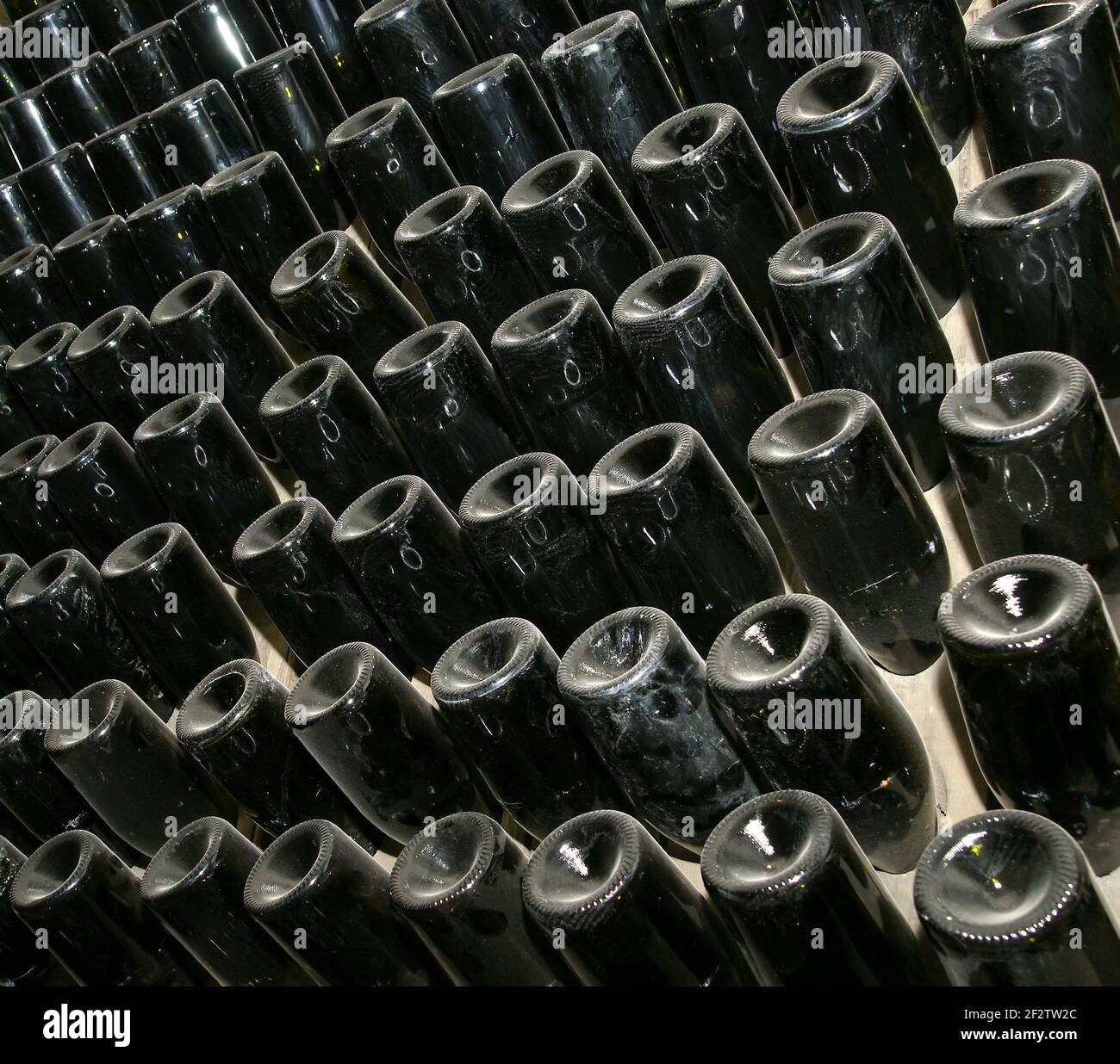 Wine bottles perspective Stock Photo - Alamy