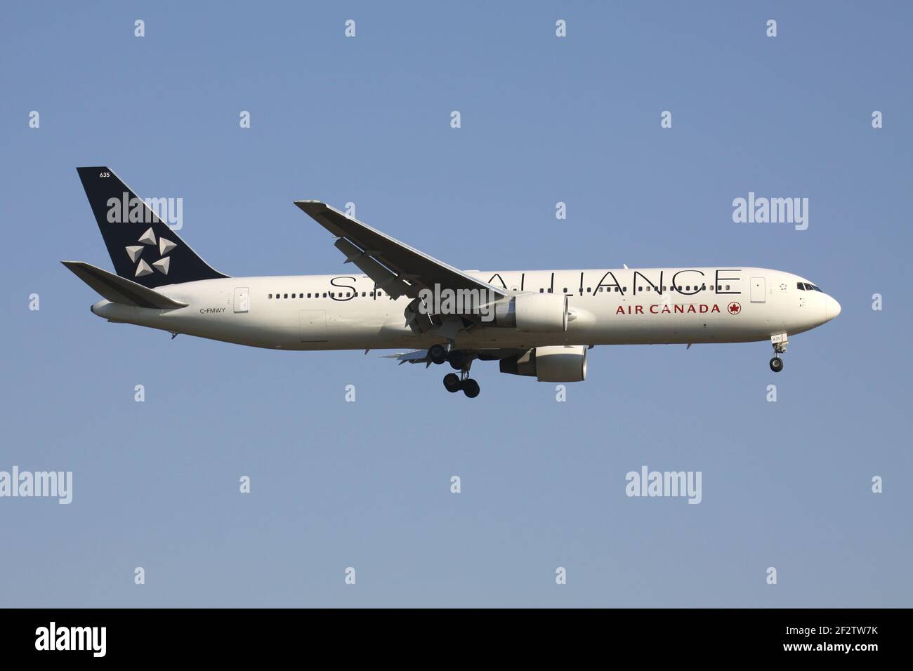 Air Canada Boeing 767-300 in Star Alliance livery with registration C ...