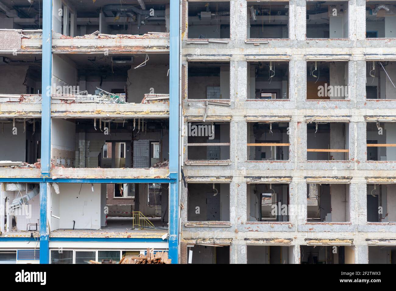 Demolition old hospital building in Dutch city Zwolle Stock Photo - Alamy
