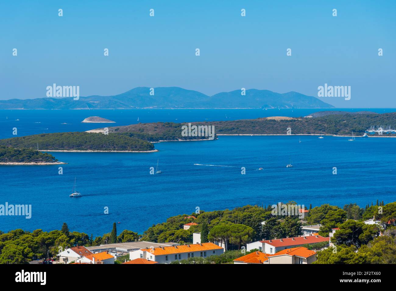 Aerial view of Pakleni islands near Hvar, Croatia Stock Photo - Alamy