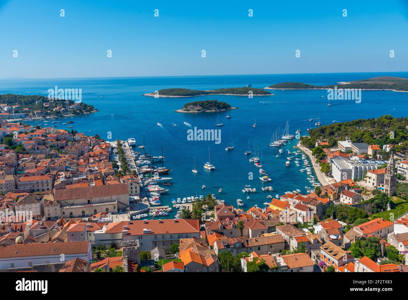 Aerial view of Hvar and Pakleni islands in Croatia Stock Photo - Alamy