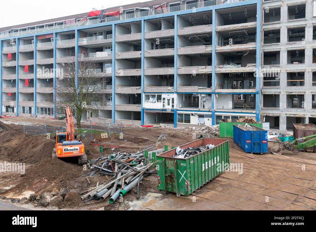 Demolition old hospital building in Dutch city Zwolle Stock Photo - Alamy