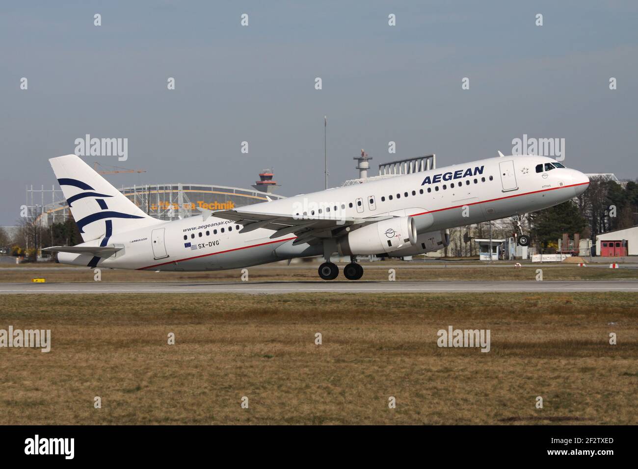 Greek Aegean Airlines Airbus A320-200 with registration SX-DVG just ...