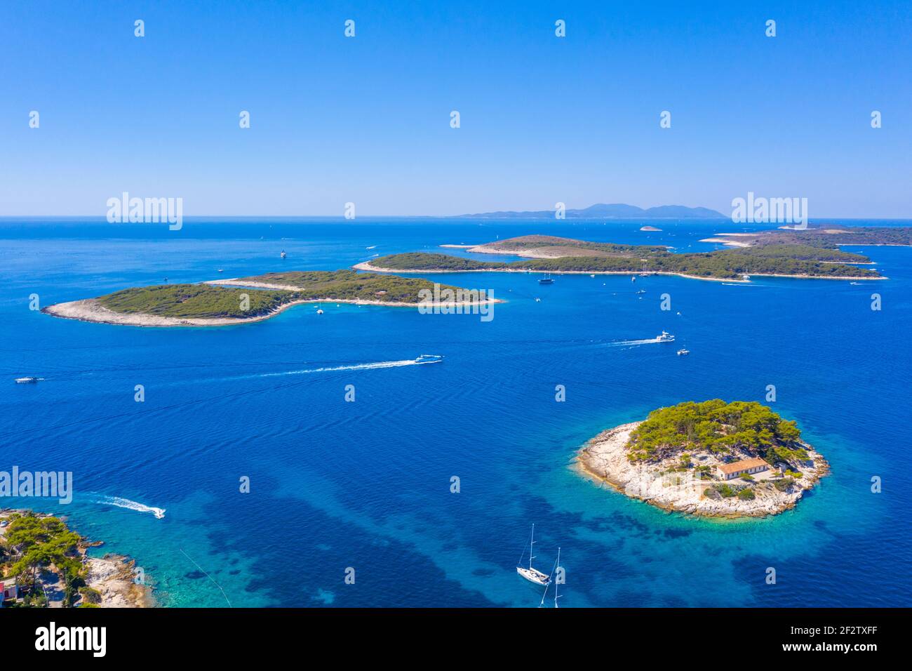 Aerial view of Pakleni islands near Hvar, Croatia Stock Photo - Alamy
