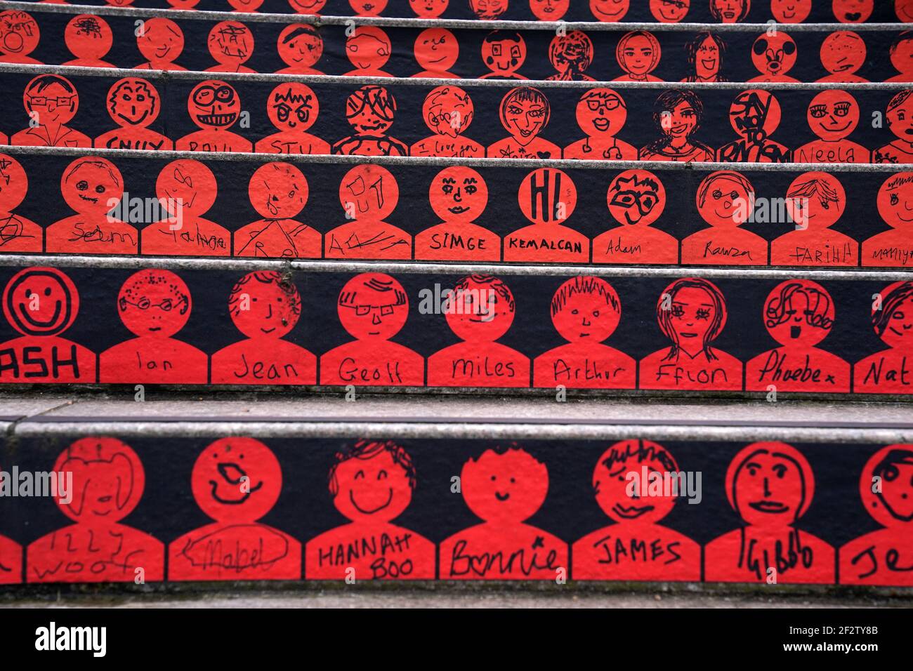 'Drawn Together' artwork seen on the Spanish Steps outside Wembley ...