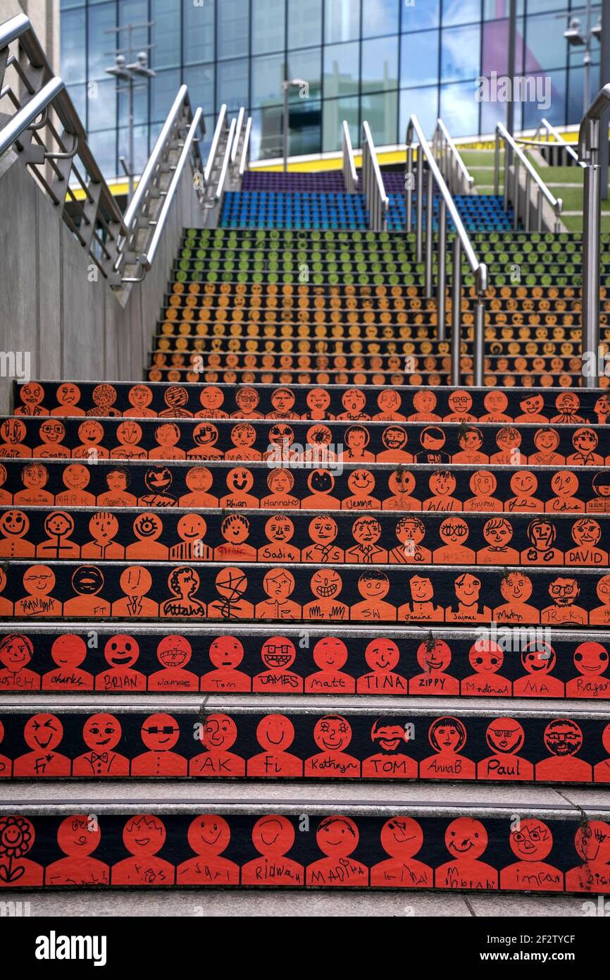 'Drawn Together' artwork seen on the Spanish Steps outside Wembley ...