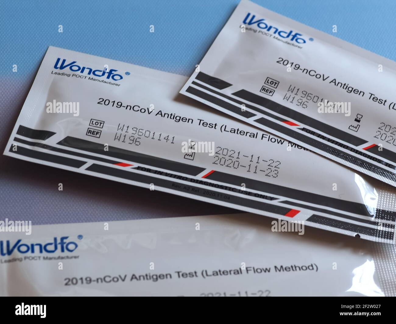 Wondfo Covid-19 or Corona Antigen Test for quick testing Stock Photo ...