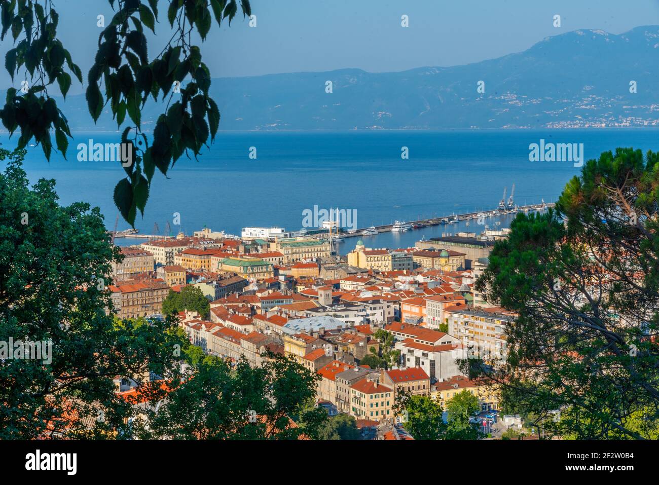 Aerial view of Croatian city Rijeka Stock Photo - Alamy