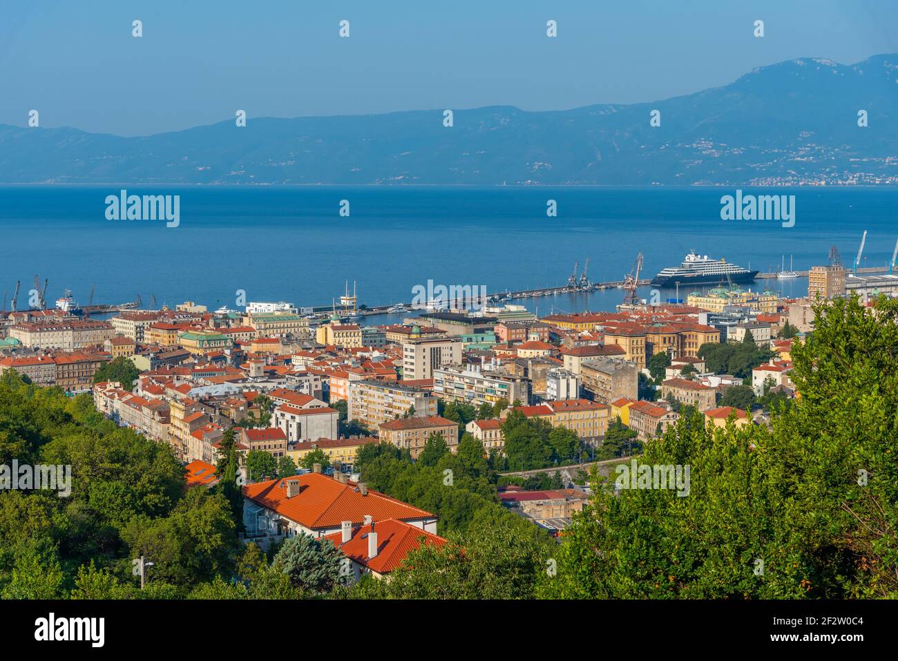 Aerial view of Croatian city Rijeka Stock Photo - Alamy