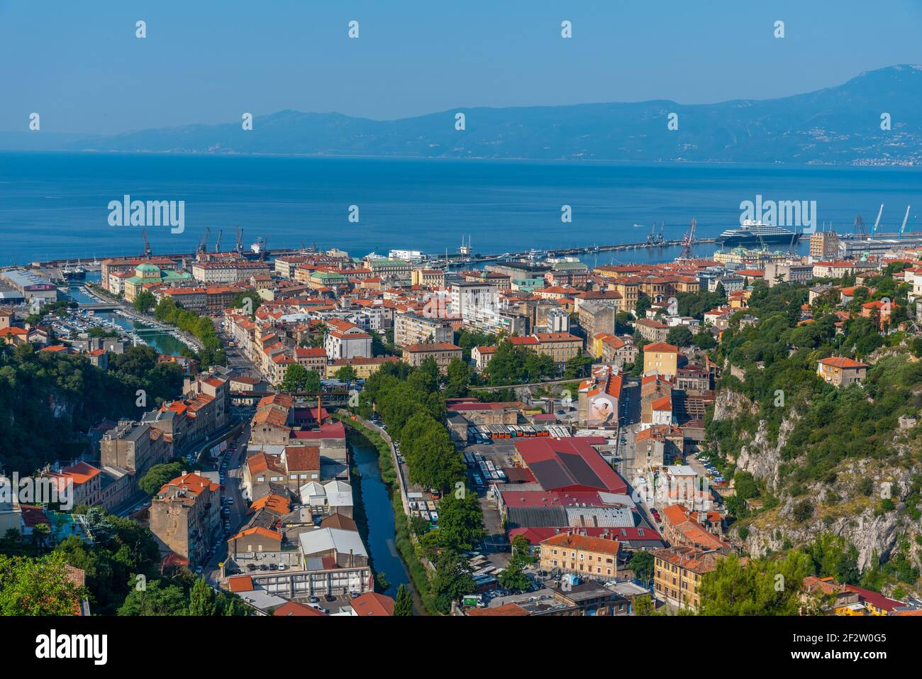 Aerial view of Croatian city Rijeka Stock Photo - Alamy