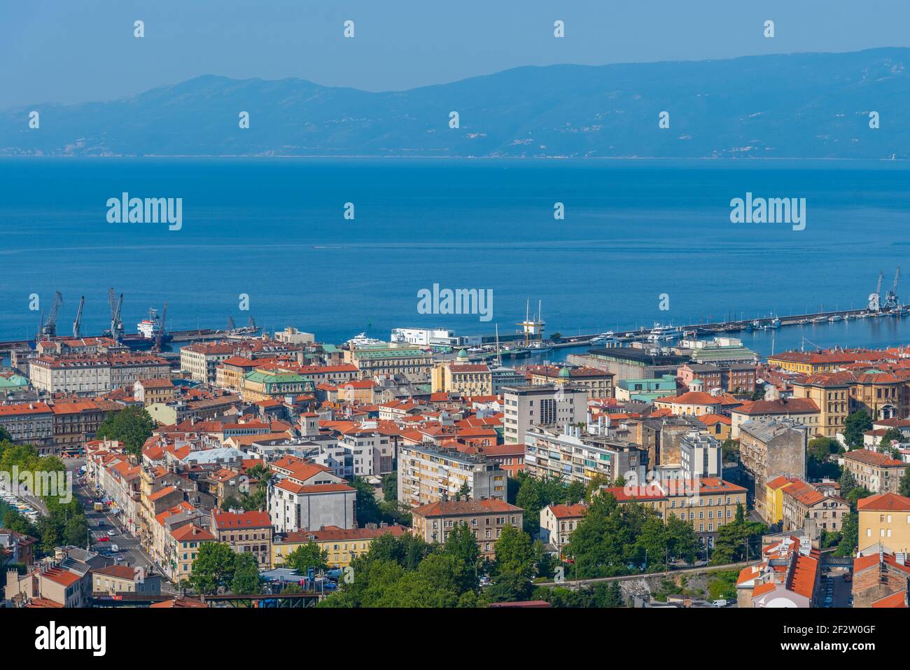 Aerial view of Croatian city Rijeka Stock Photo - Alamy