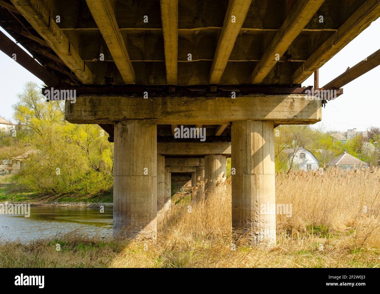 Freeway construction showing support for concrete mould Stock Photo - Alamy