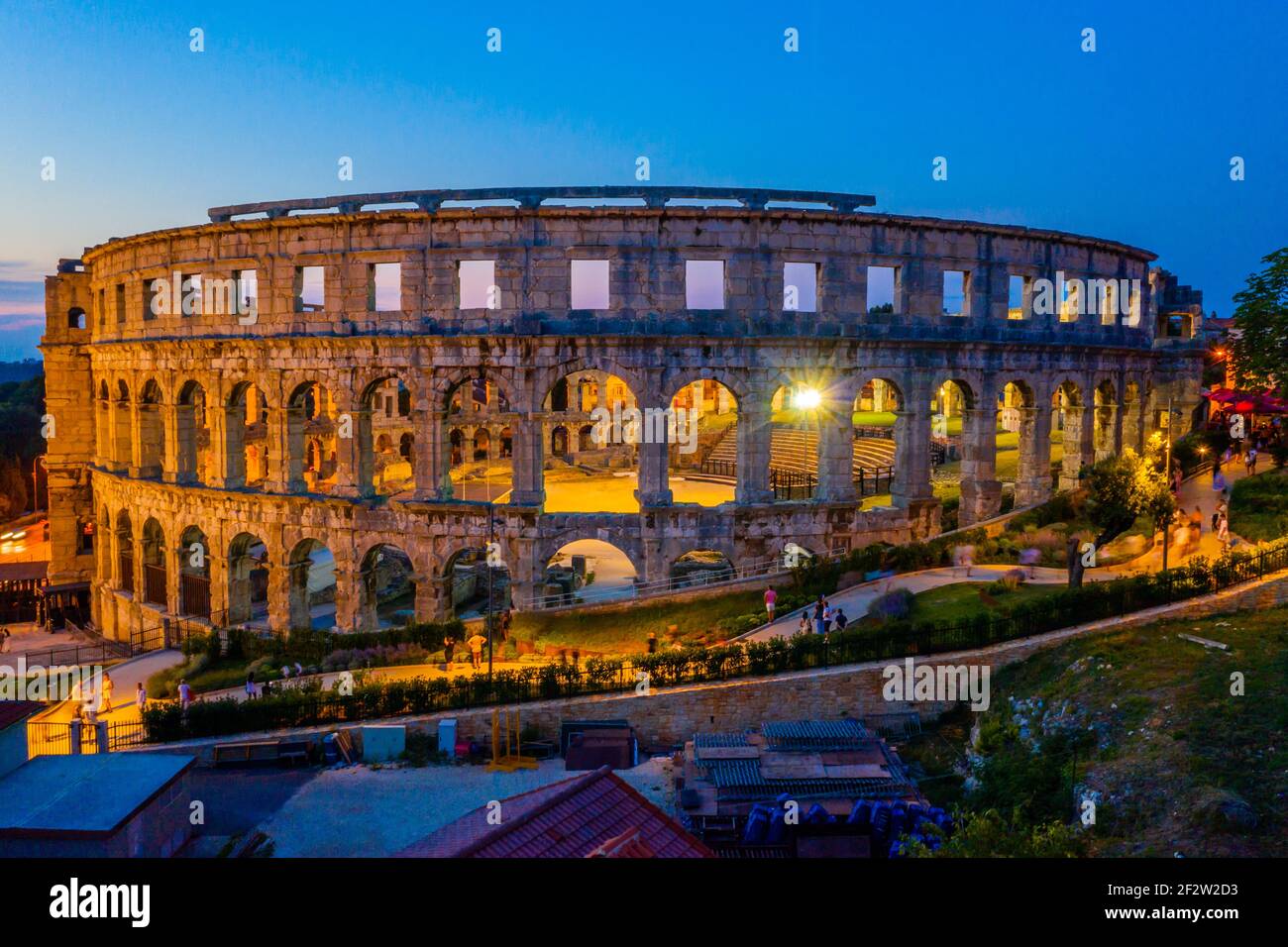 Pula amphitheatre aerial hi-res stock photography and images - Alamy