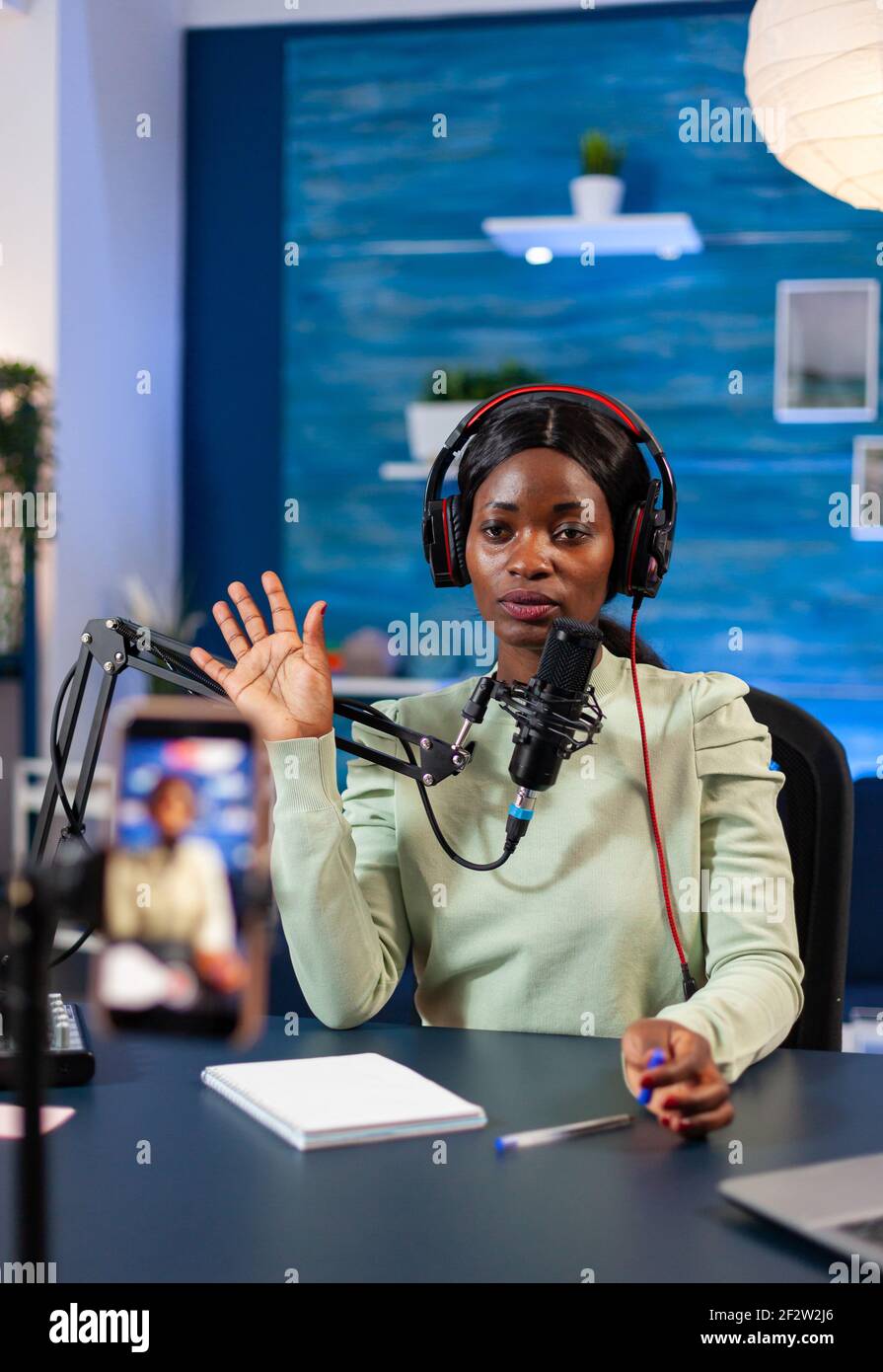 African american presenter hosting business hi-res stock photography ...