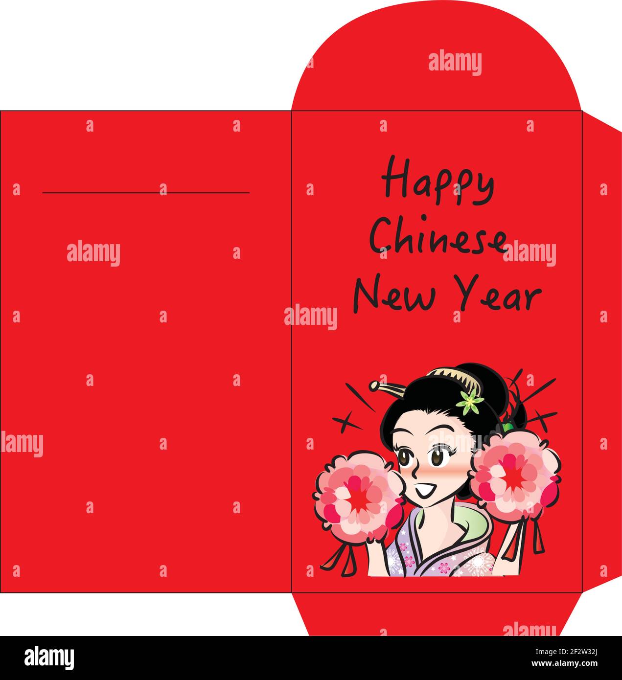 Red envelope design Stock Vector Image & Art - Alamy