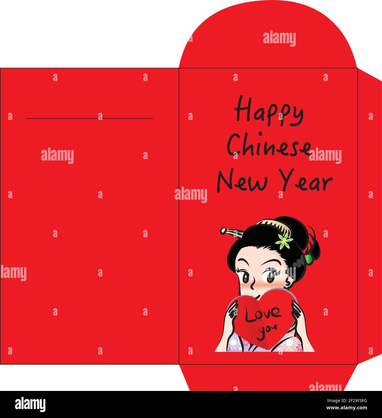 Red envelope design beauty Stock Vector Image & Art - Alamy