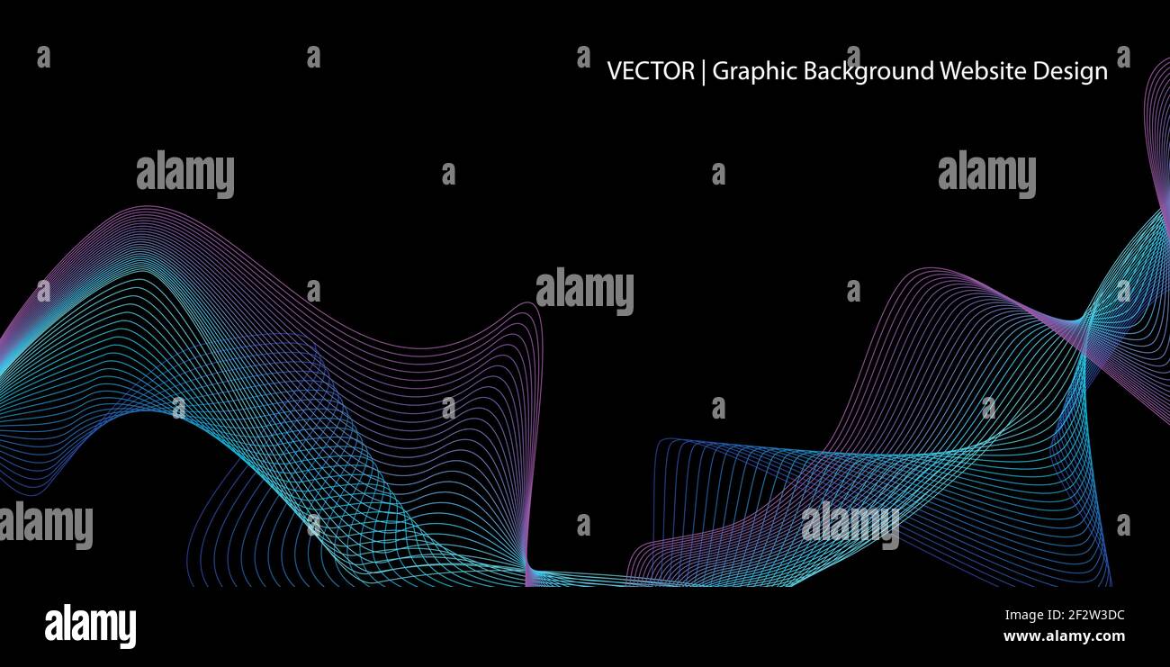 A vector graphic illustration of colourful lines in an abstract swirl ...