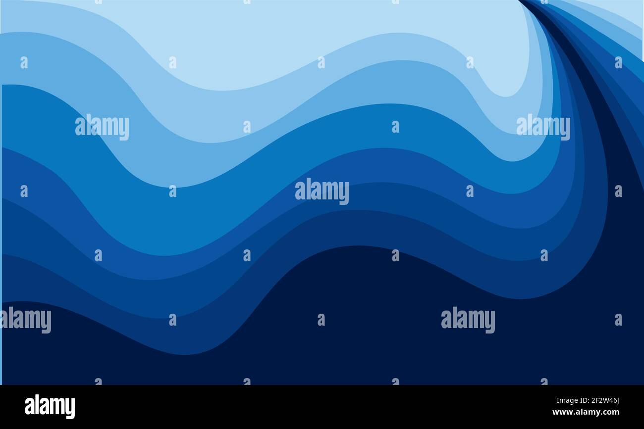 vector blue colour wave background Stock Vector Image & Art - Alamy