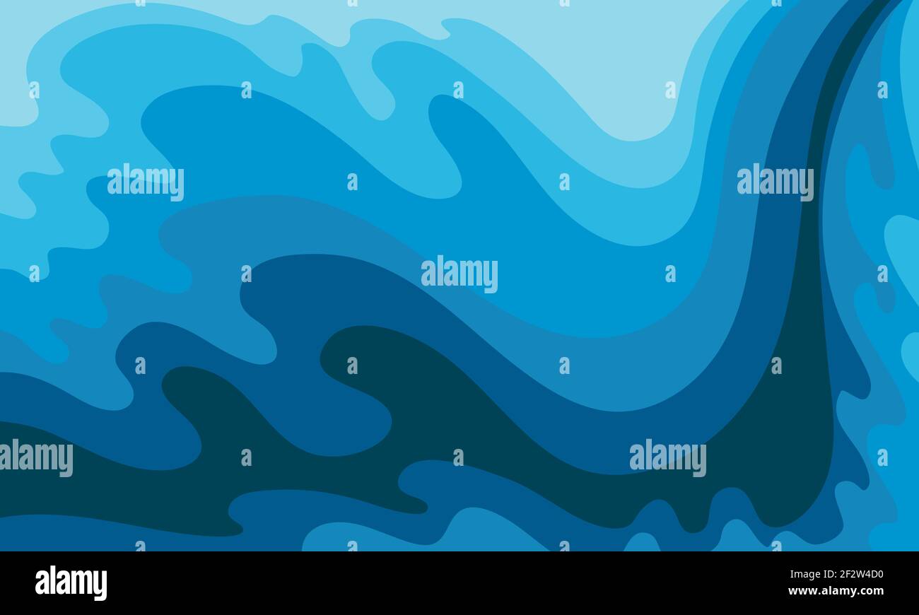 vector blue colour wave background Stock Vector Image & Art - Alamy