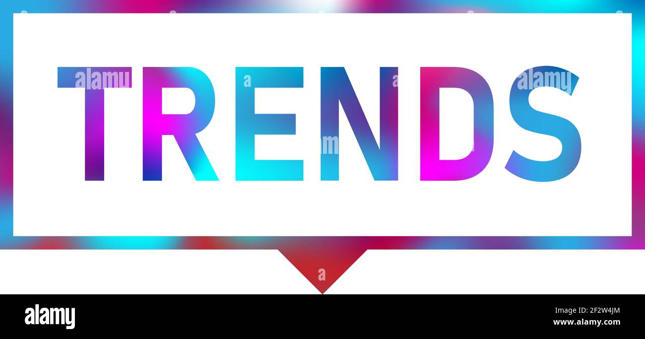 Trends Neon Banner, flyer or poster design on white Stock Vector Image ...