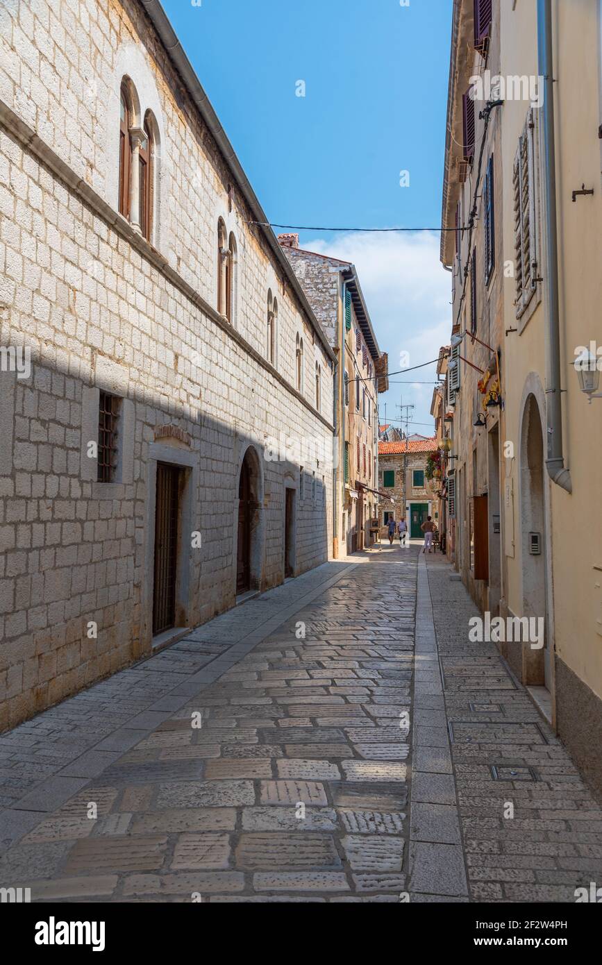 View of a pedestrian street in Porec, Croatia Stock Photo - Alamy