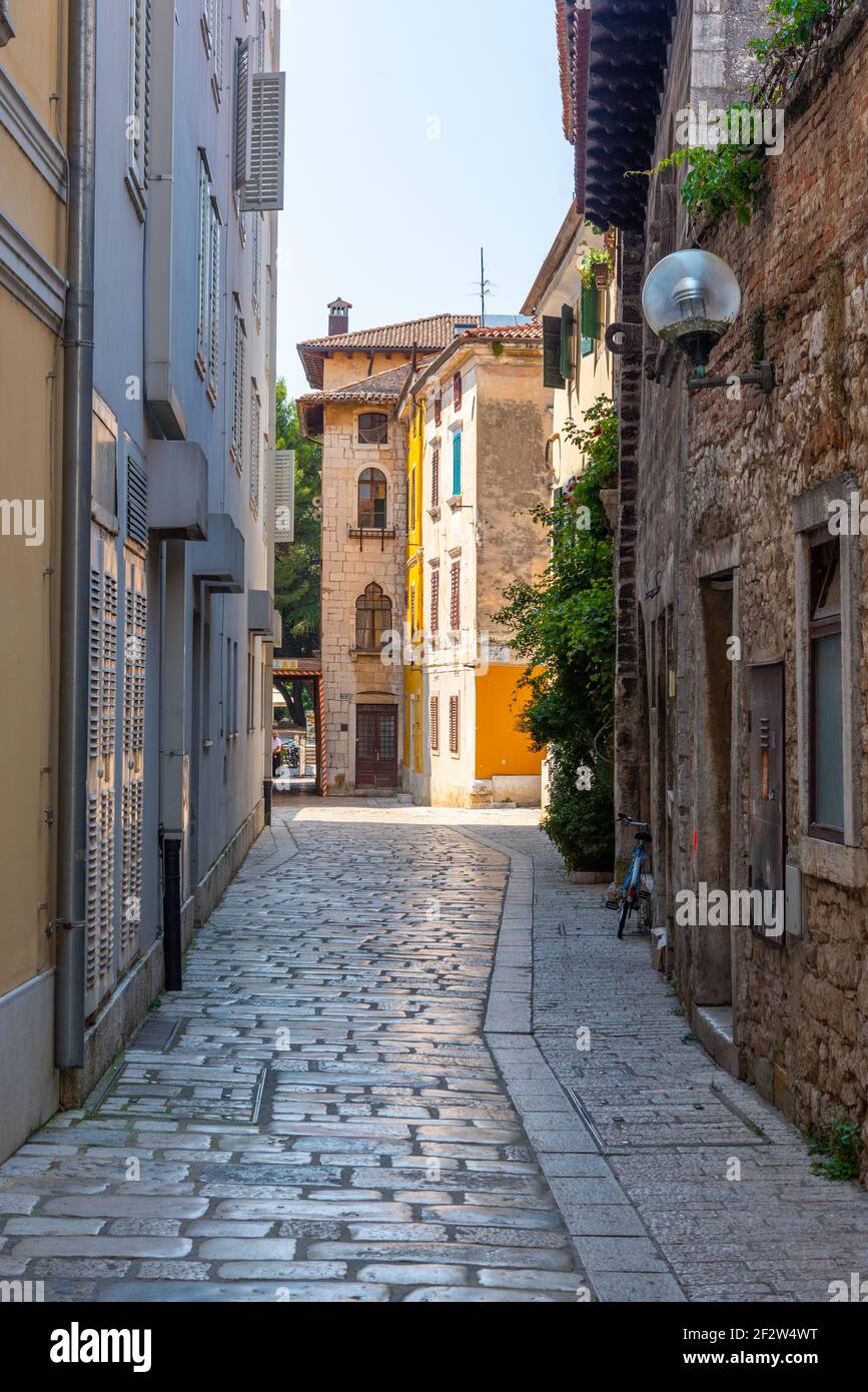 View of a pedestrian street in Porec, Croatia Stock Photo - Alamy