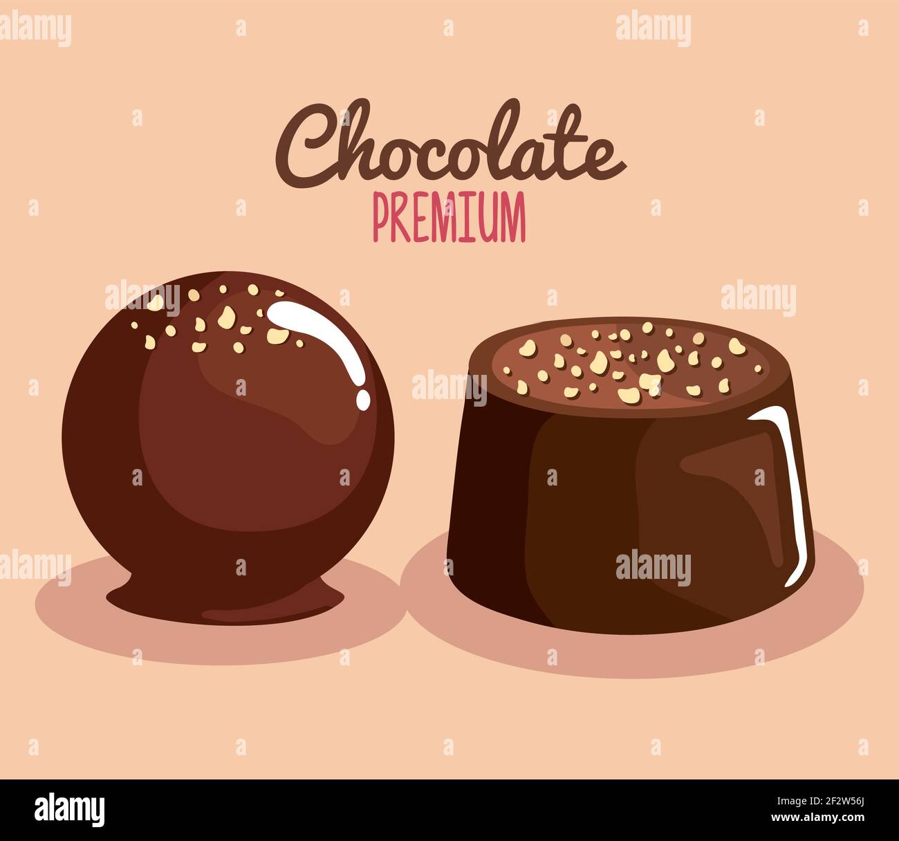 Two chocolates Stock Vector Images - Alamy