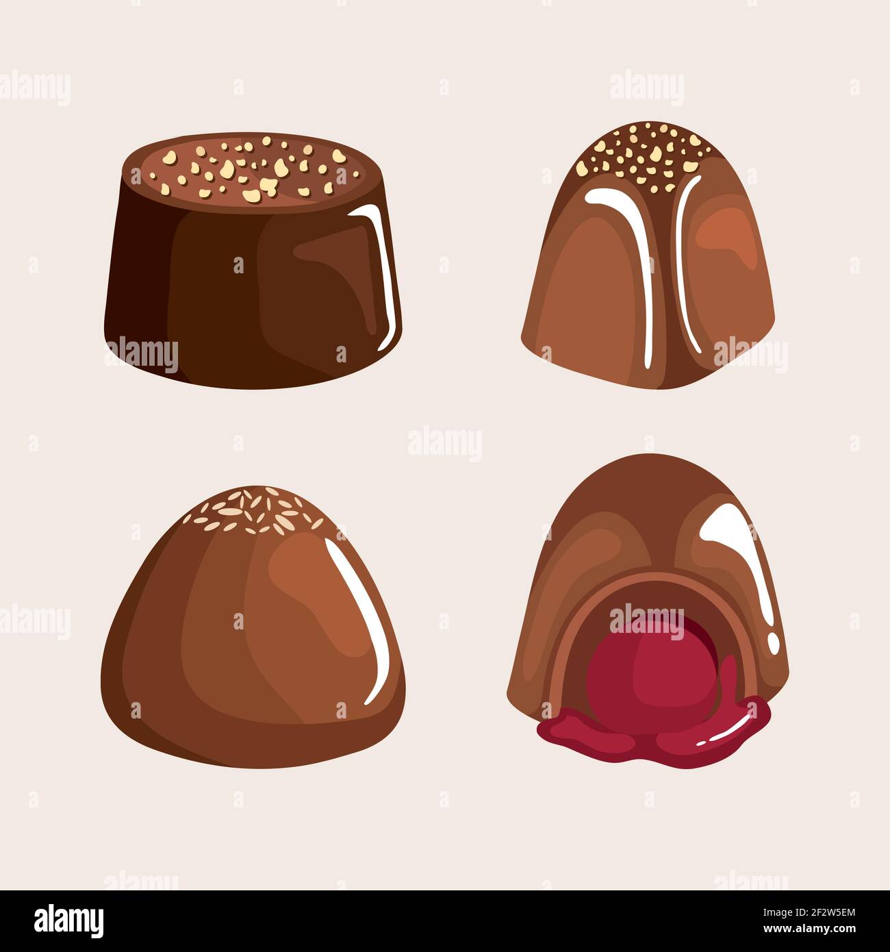 four chocolate icons Stock Vector Image & Art - Alamy