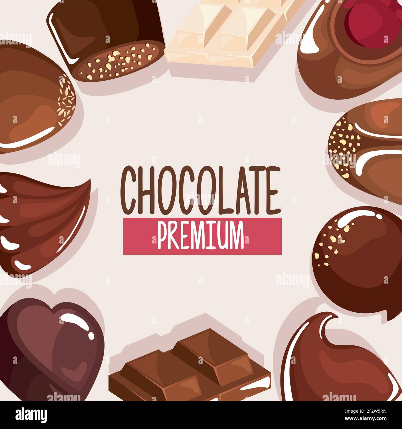 chocolate products around Stock Vector Image & Art - Alamy
