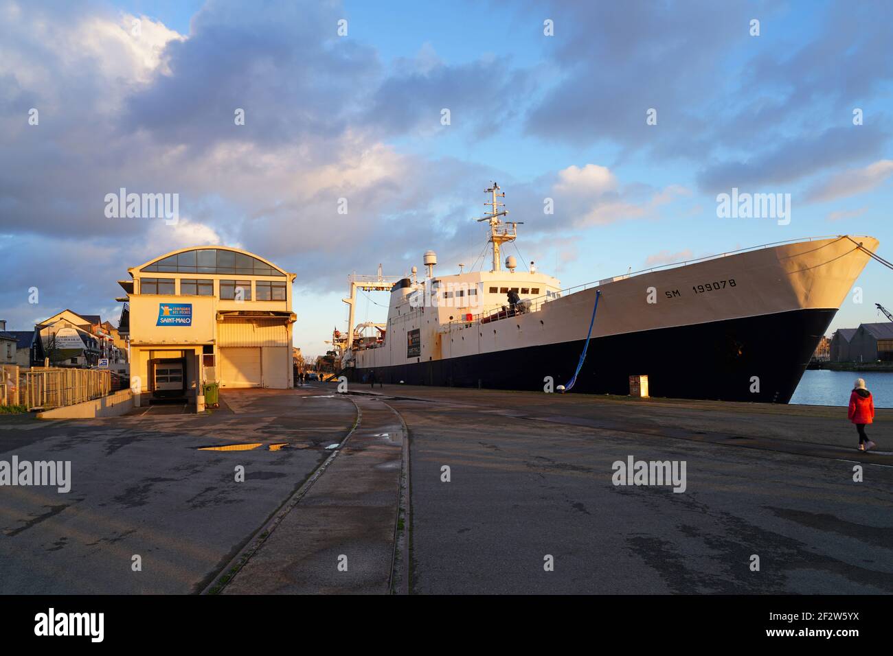 SAINT MALO, FRANCE -1 JAN 2021- View of the SM 199078 Joseph Roty II, a ...