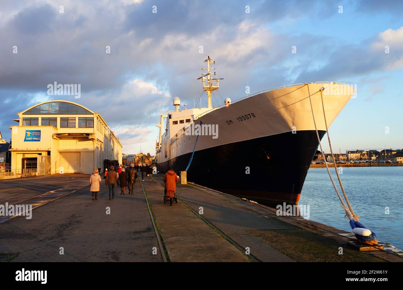 SAINT MALO, FRANCE -1 JAN 2021- View of the SM 199078 Joseph Roty II, a ...