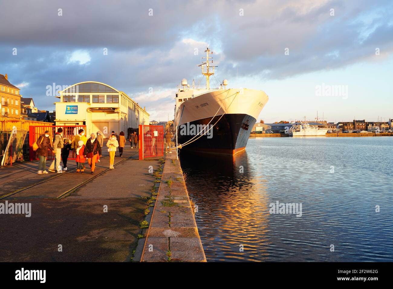 SAINT MALO, FRANCE -1 JAN 2021- View of the SM 199078 Joseph Roty II, a ...